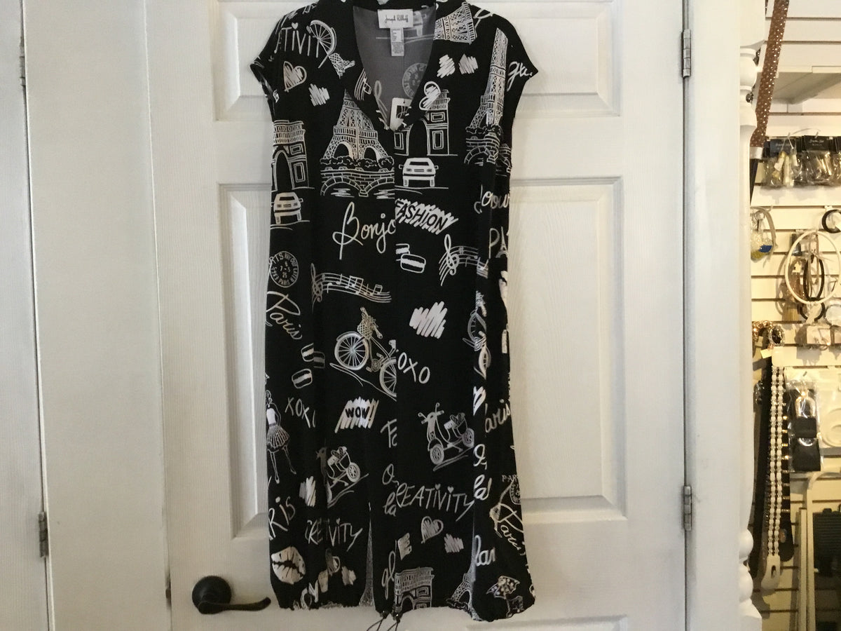 Joseph Ribkoff black and white dress 252025 – Apropos for Women & Men