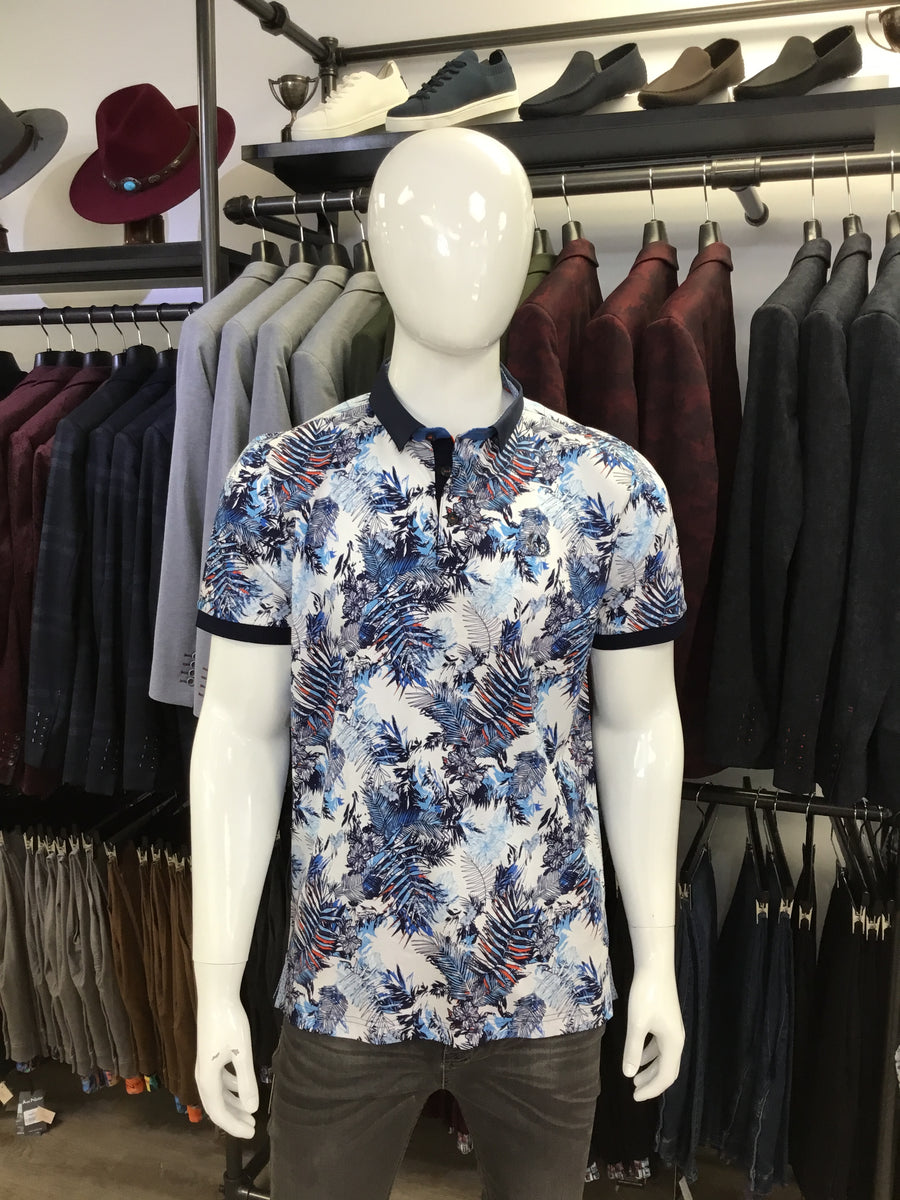 Au Noir MOHALA Polo White/Blue – Apropos for Women & Men